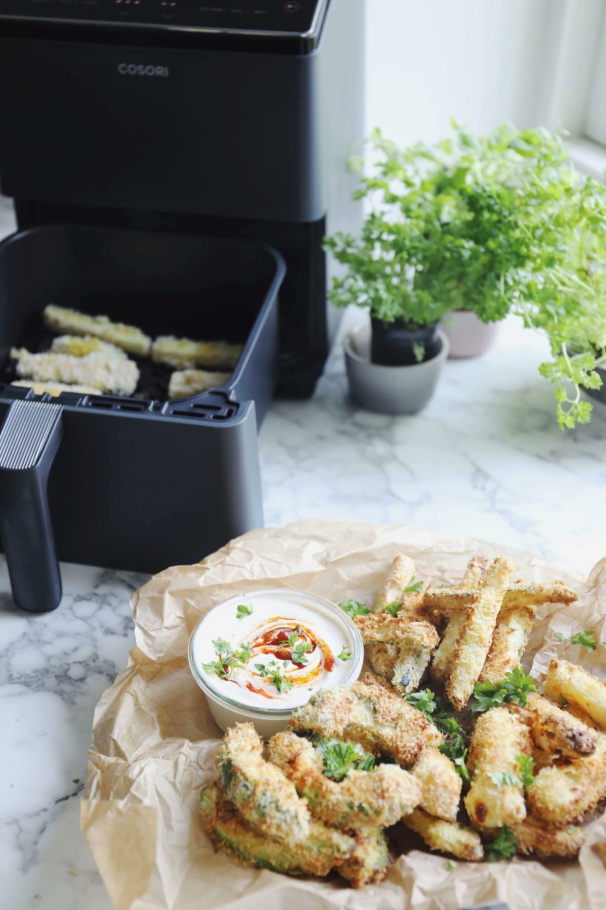 3 x sprøde fritter – Opskrift på 3 x sprøde fritter tilberedt i airfryer.