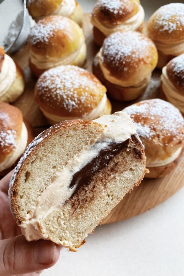 Fastelavnsboller af butterdej med æble - Nemme fastelavnsboller