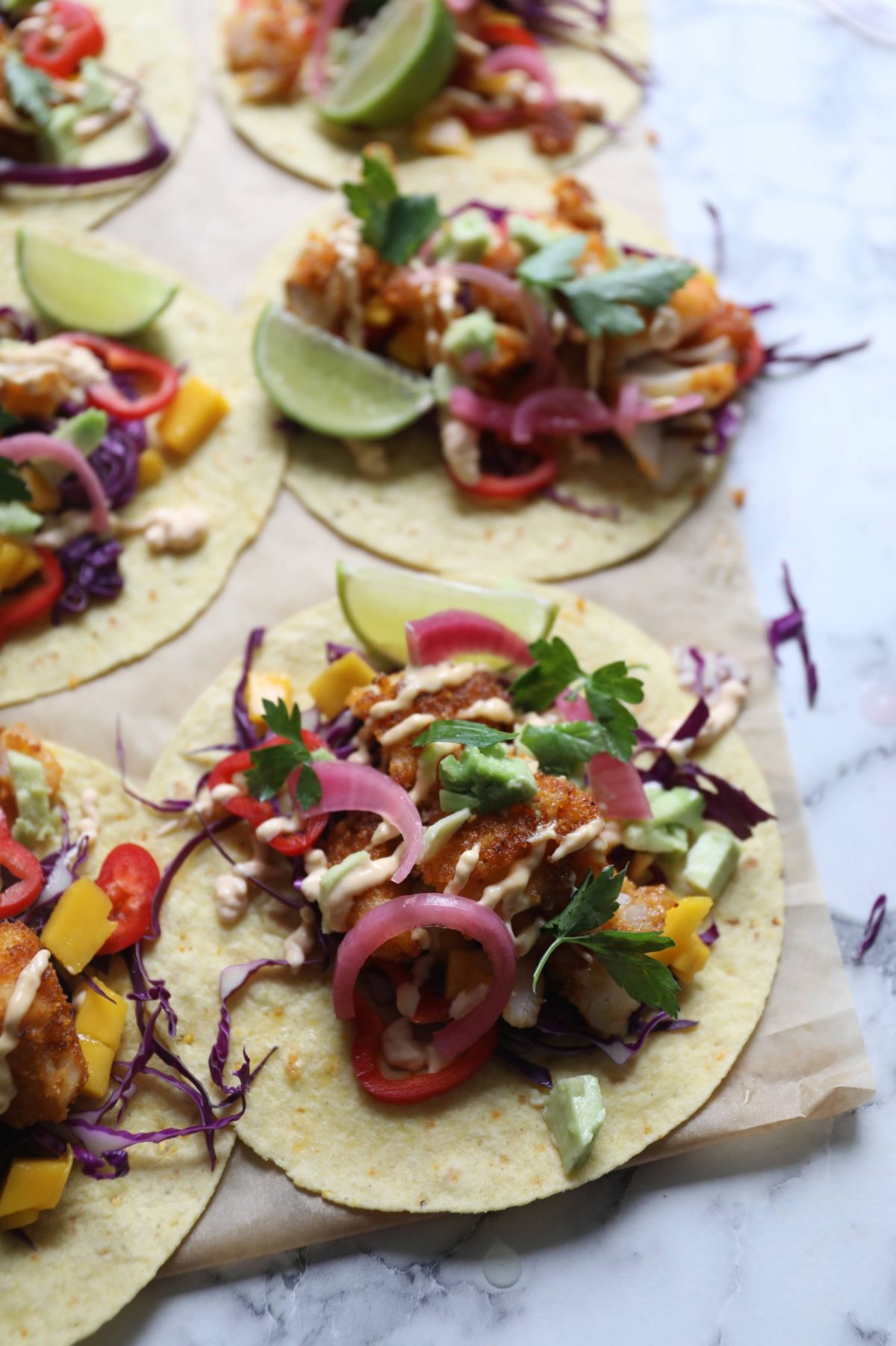 Fish tacos - Opskrift på lækre fish tacos med sprødt og krydret torsk