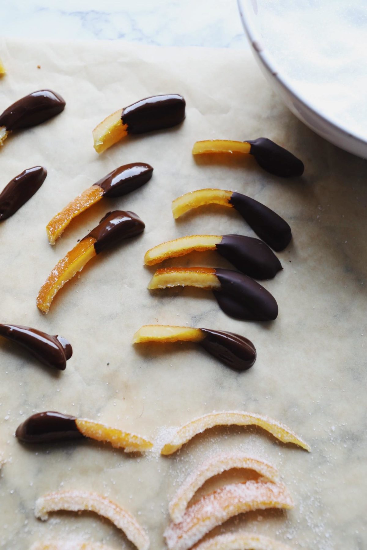 Kandiseret appelsinskal - Hjemmelavede kandiserede appelsinskaller