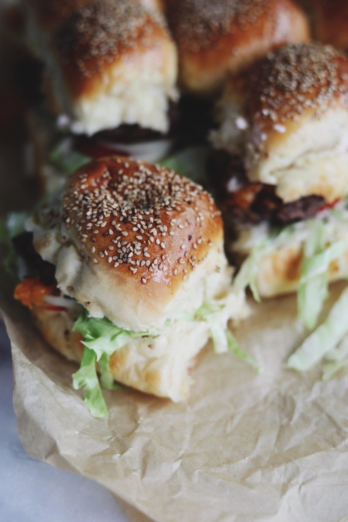 Pull apart cheeseburger - Opskrift på pull apart burgere/sliders