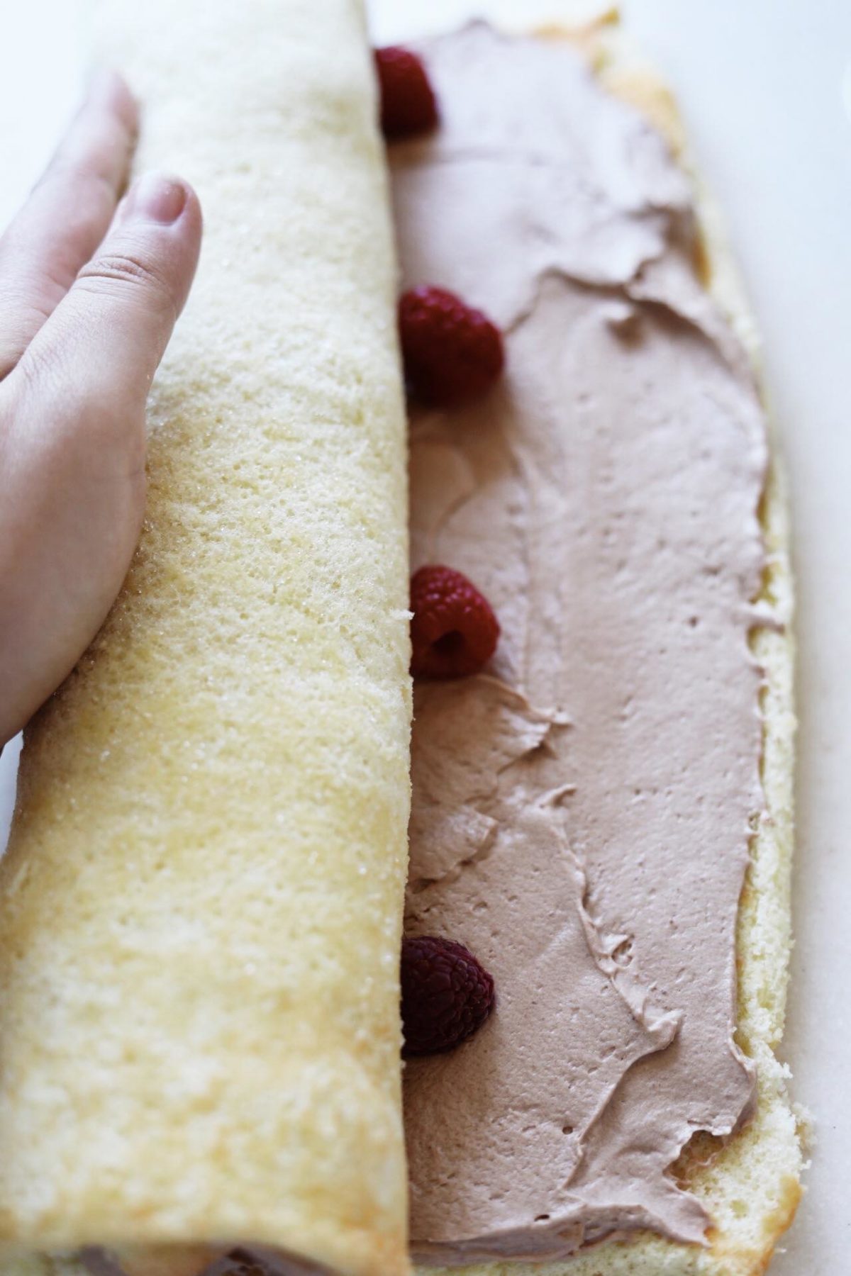 Roulade med chokoladecreme og hindbær - den bedste chokoladecreme Roulade med chokoladecreme og hindbær - den bedste chokoladecreme