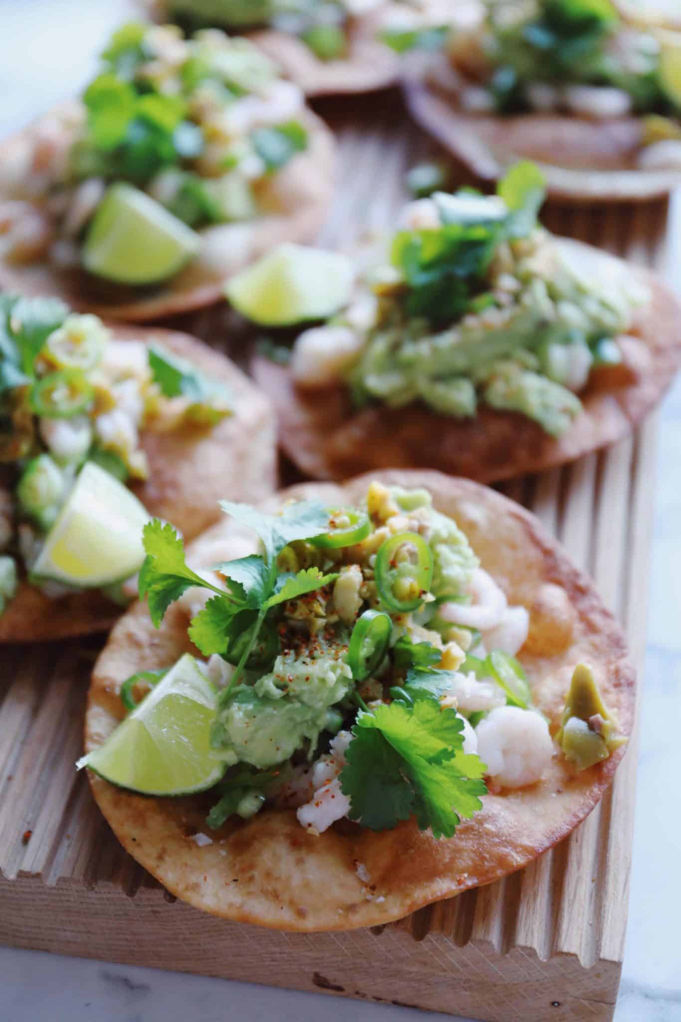 Friterede tortillas med rejer - Perfekt forret med rejer og chili