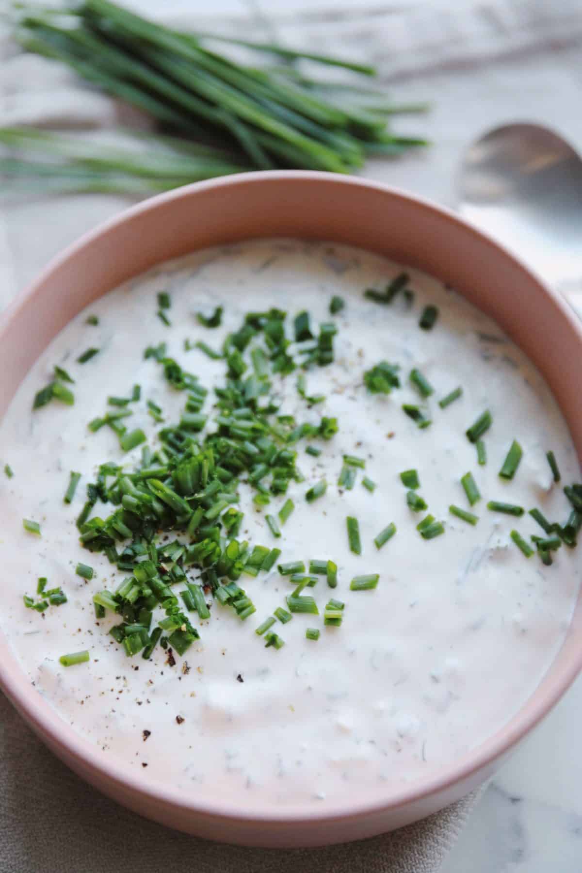 Creme fraiche dressing - Opskrift på nem creme fraiche dressing