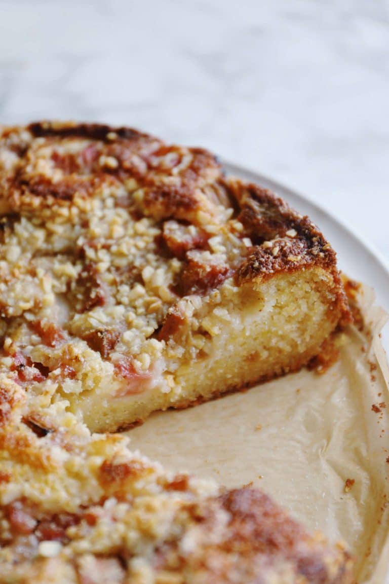 Ricottakage med rabarber - Kage med ricotta og rabarber