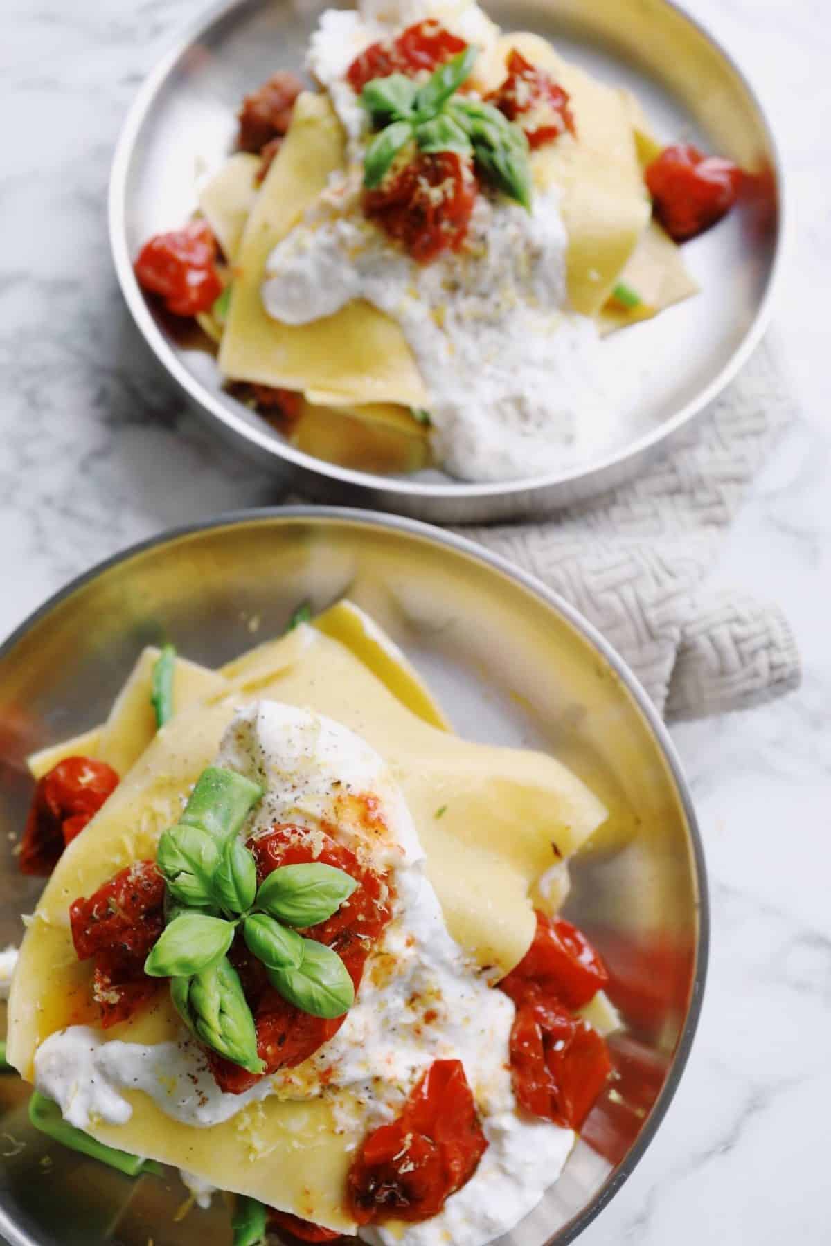 Open Lasagna with Salsiccia – Fresh Lasagna with Salsiccia